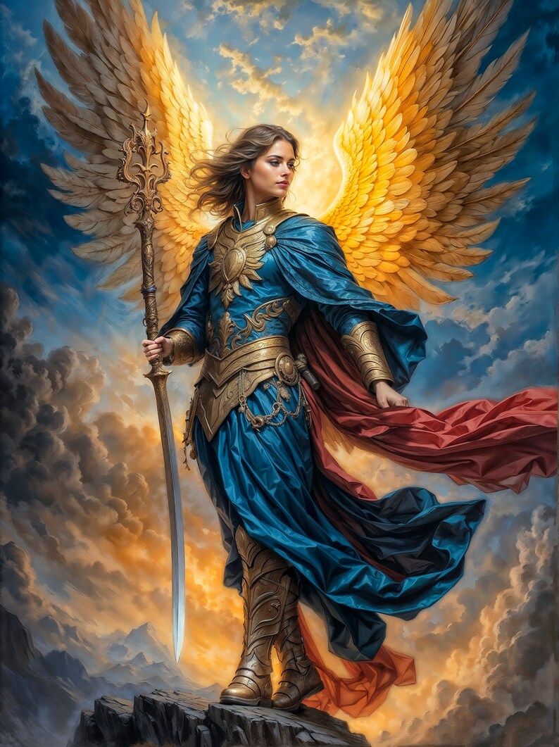 Uriel Angel of Wisdom, Angel of Wisdom and Arts, Downloadable Artwork ...