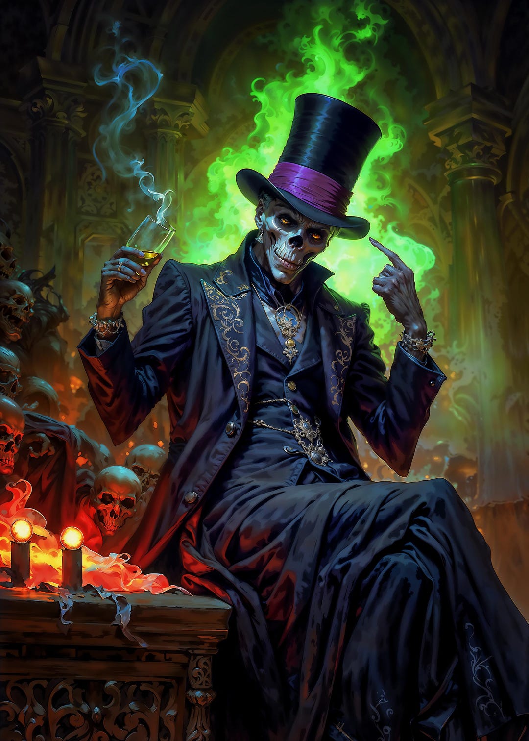 Baron Samedi, Dark Fantasy Illustration, Instant Download Printable ...