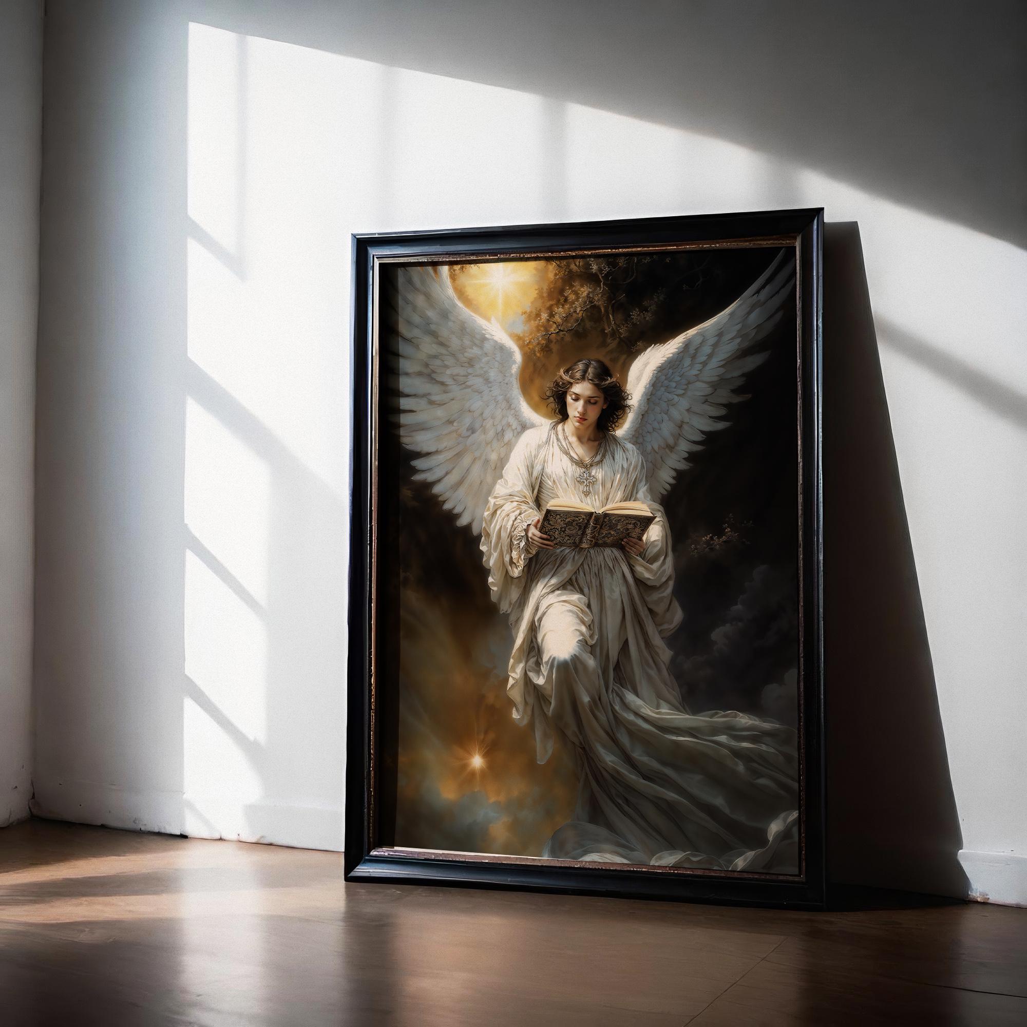 Messenger of the Divine Mind Archangel Uriel, Fantasy Illustration ...