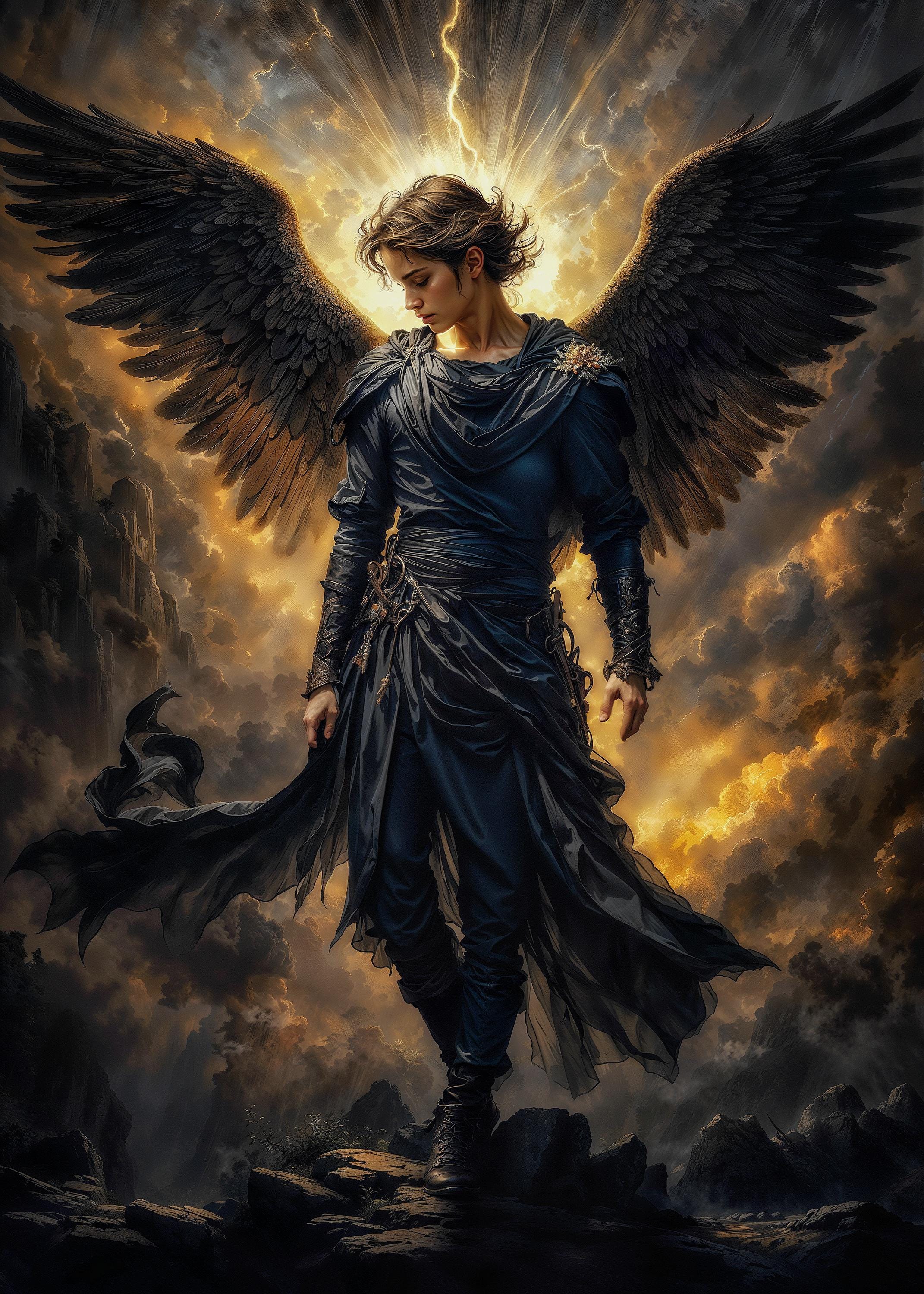 Lucifer, Dark Fantasy Illustration, Instant Download Printable Home ...