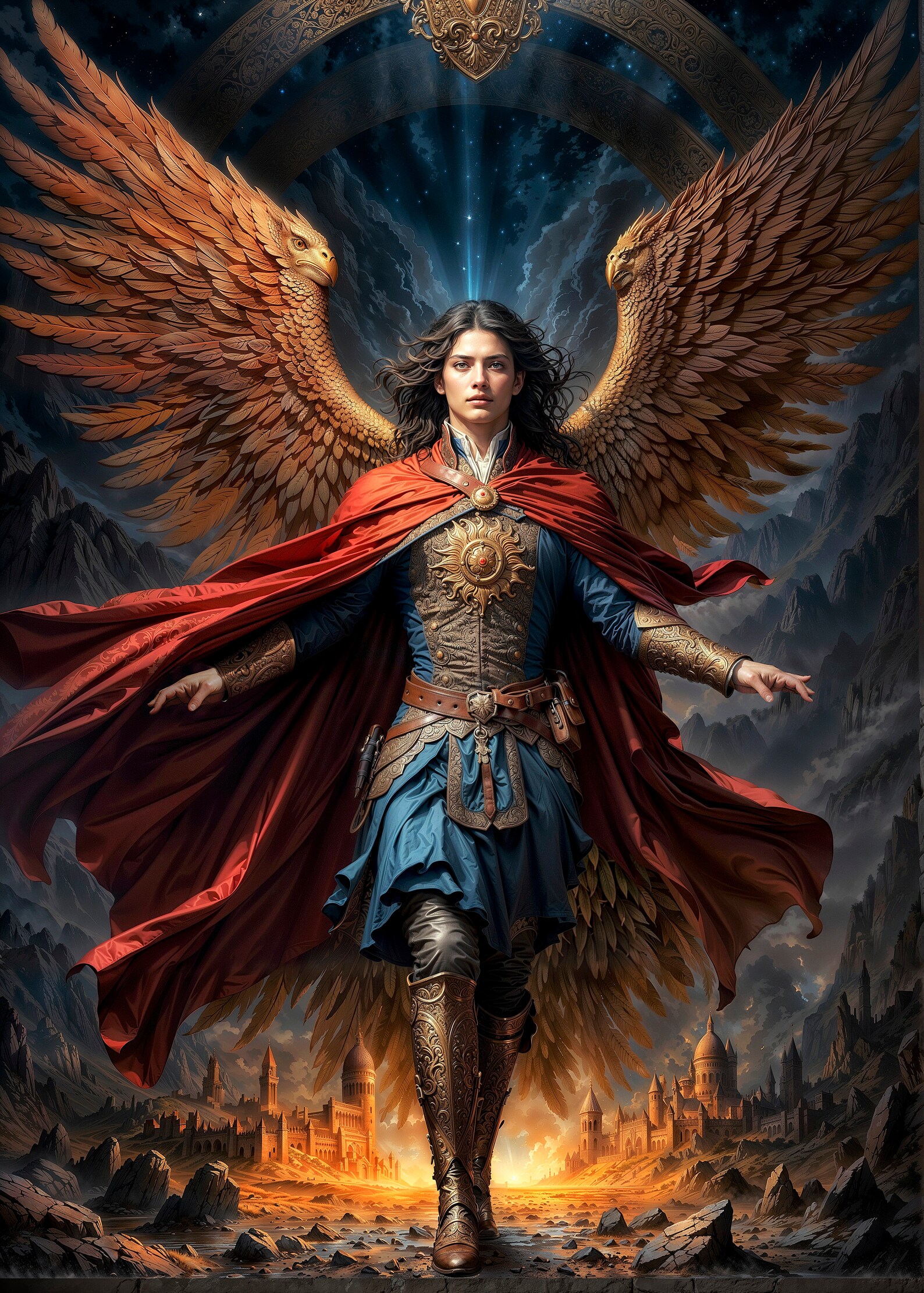 Glorious Lucifer Fantasy Illustration, Instant Download Printable Home ...