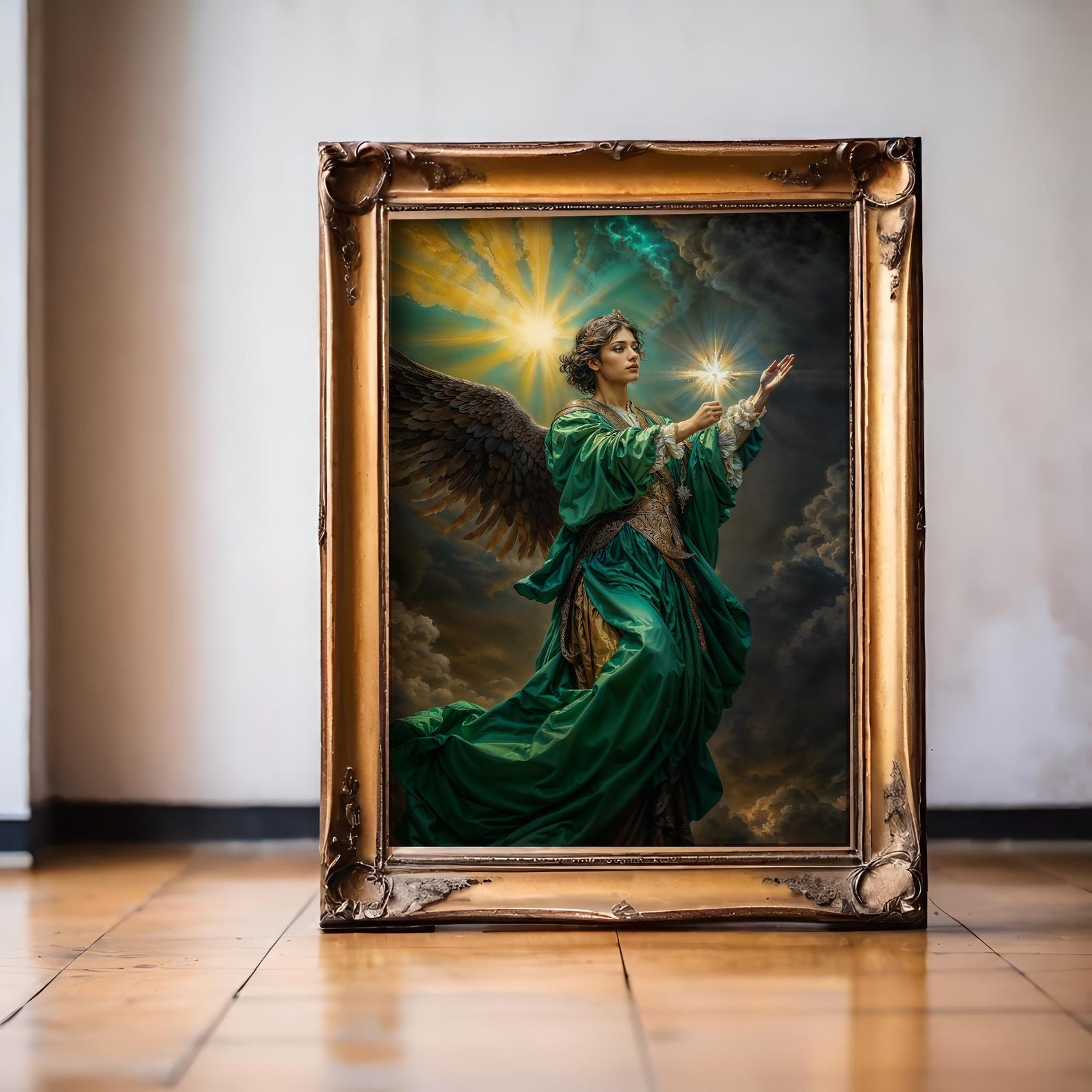 Archangel Raphael the Healer, Fantasy Illustration, Instant Download ...