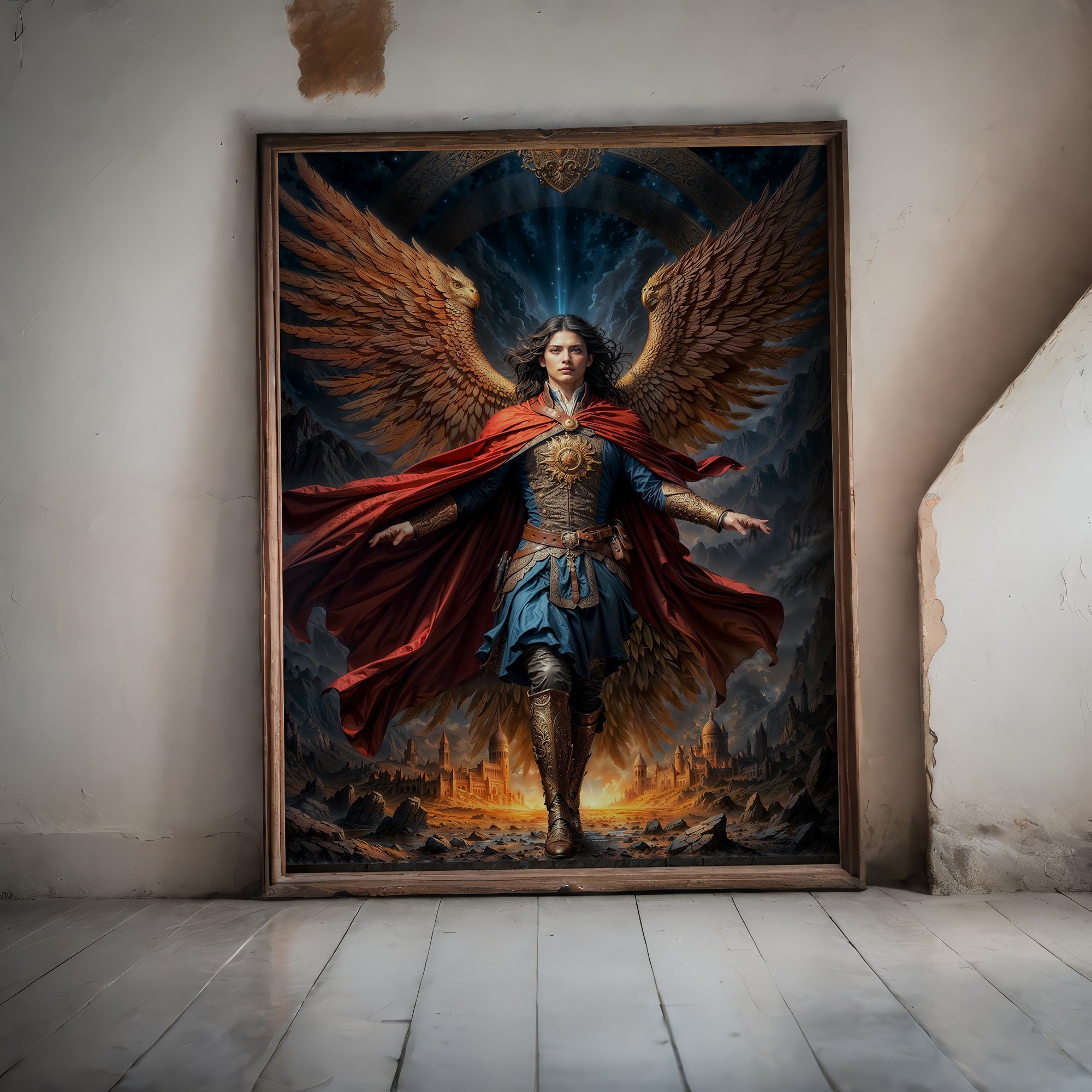 Glorious Lucifer Fantasy Illustration, Instant Download Printable Home ...