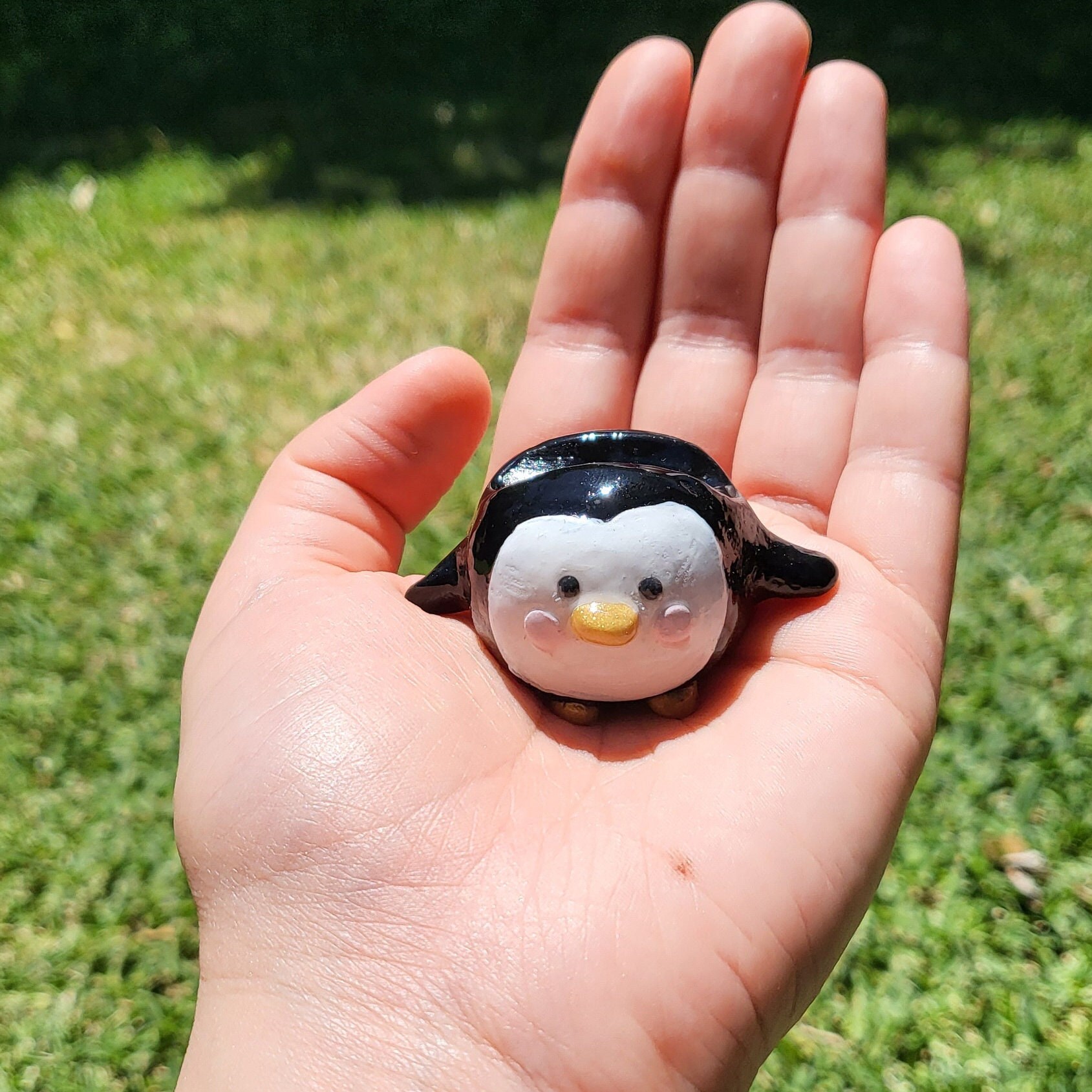 Little Penguin Pen Holder Figurine Etsy
