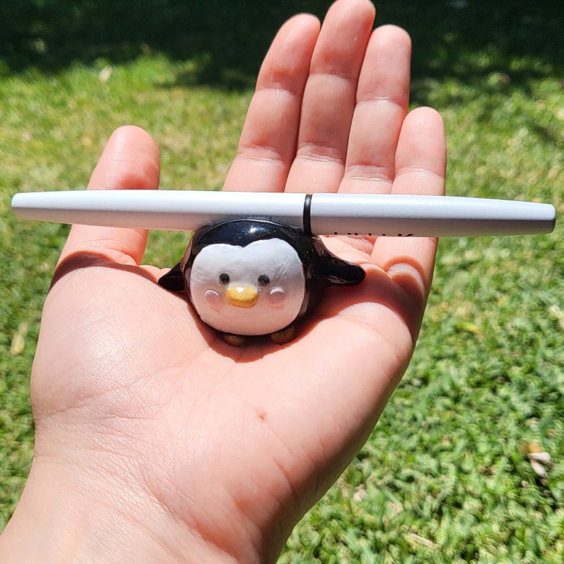 Little Penguin Pen Holder Figurine - Etsy