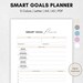 SMART Goals Planner Printable, Goal Setting Template, Goal Planning ...