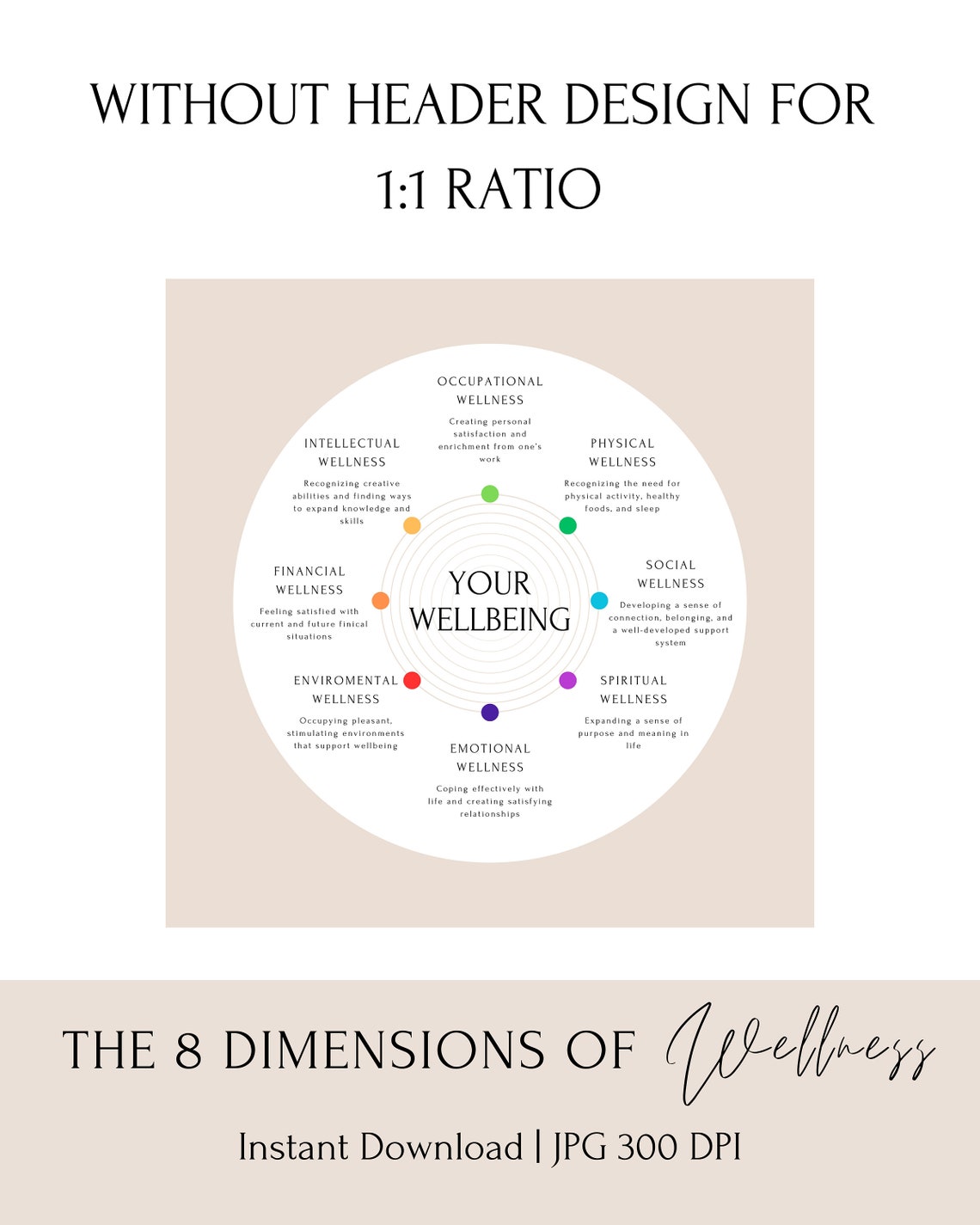 The 8 Dimensions of Wellness Wheel Mental Health Personal - Etsy Canada
