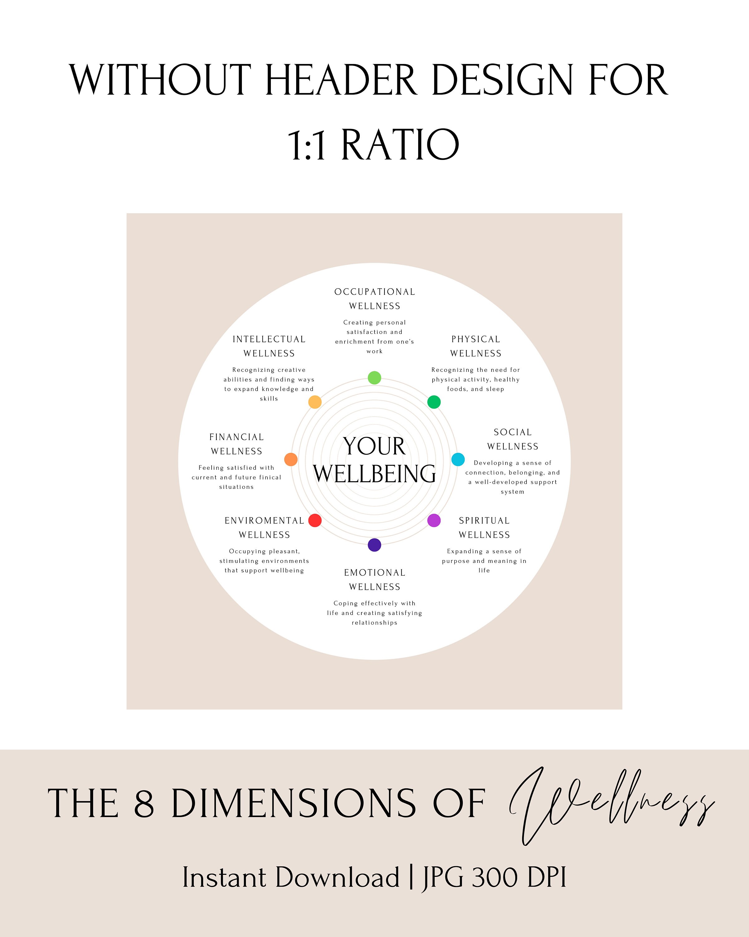 The 8 Dimensions of Wellness Wheel Mental Health Personal - Etsy Canada