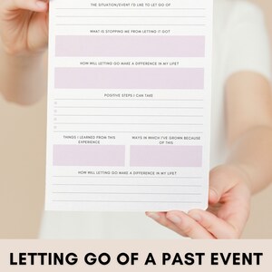Letting Go of A Past Event, Mental Health Journal, Emotional Therapy ...