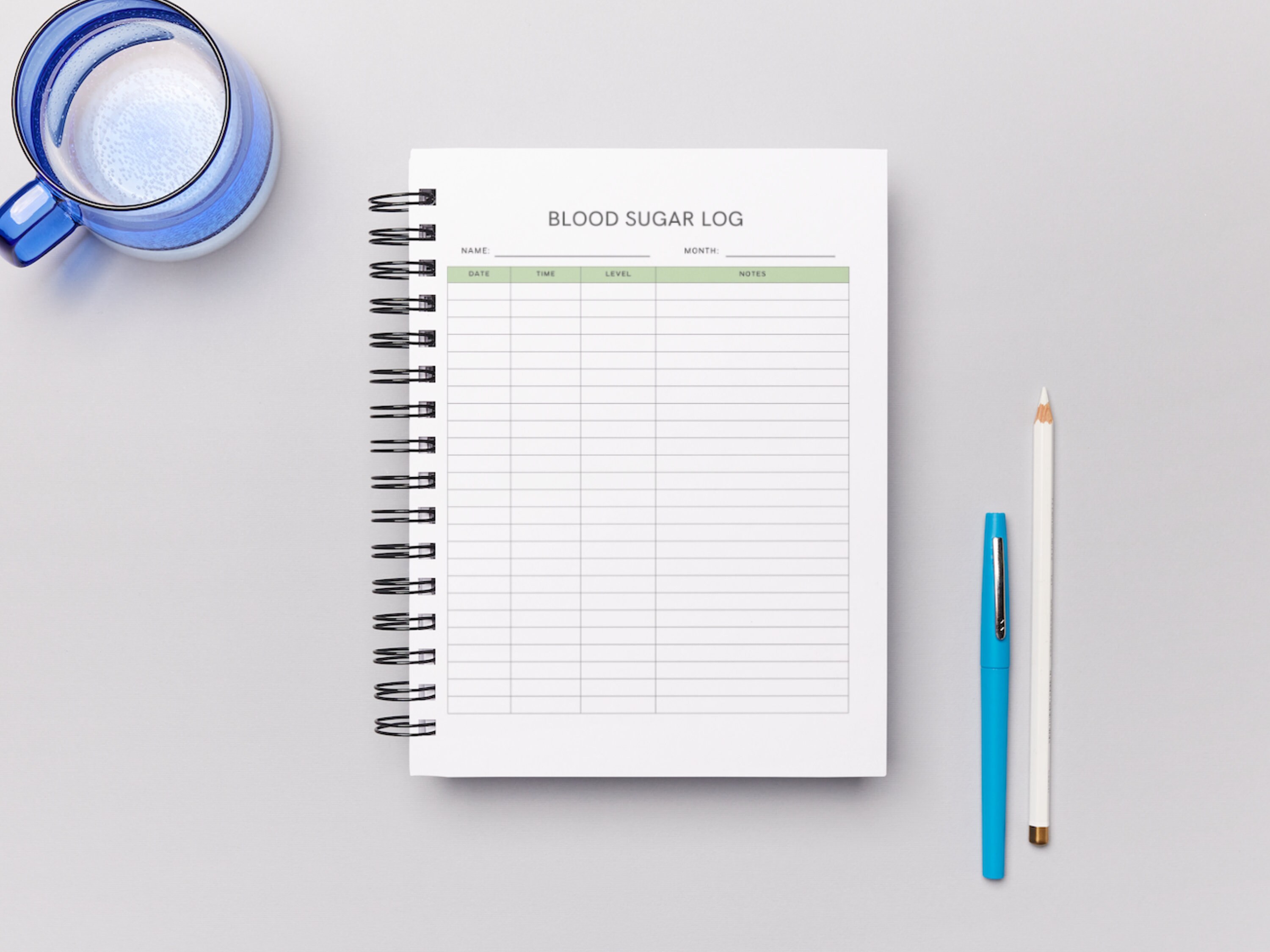 Blood Sugar Log Printable, Blood Sugar Reading Tracker, Blood Glucose ...