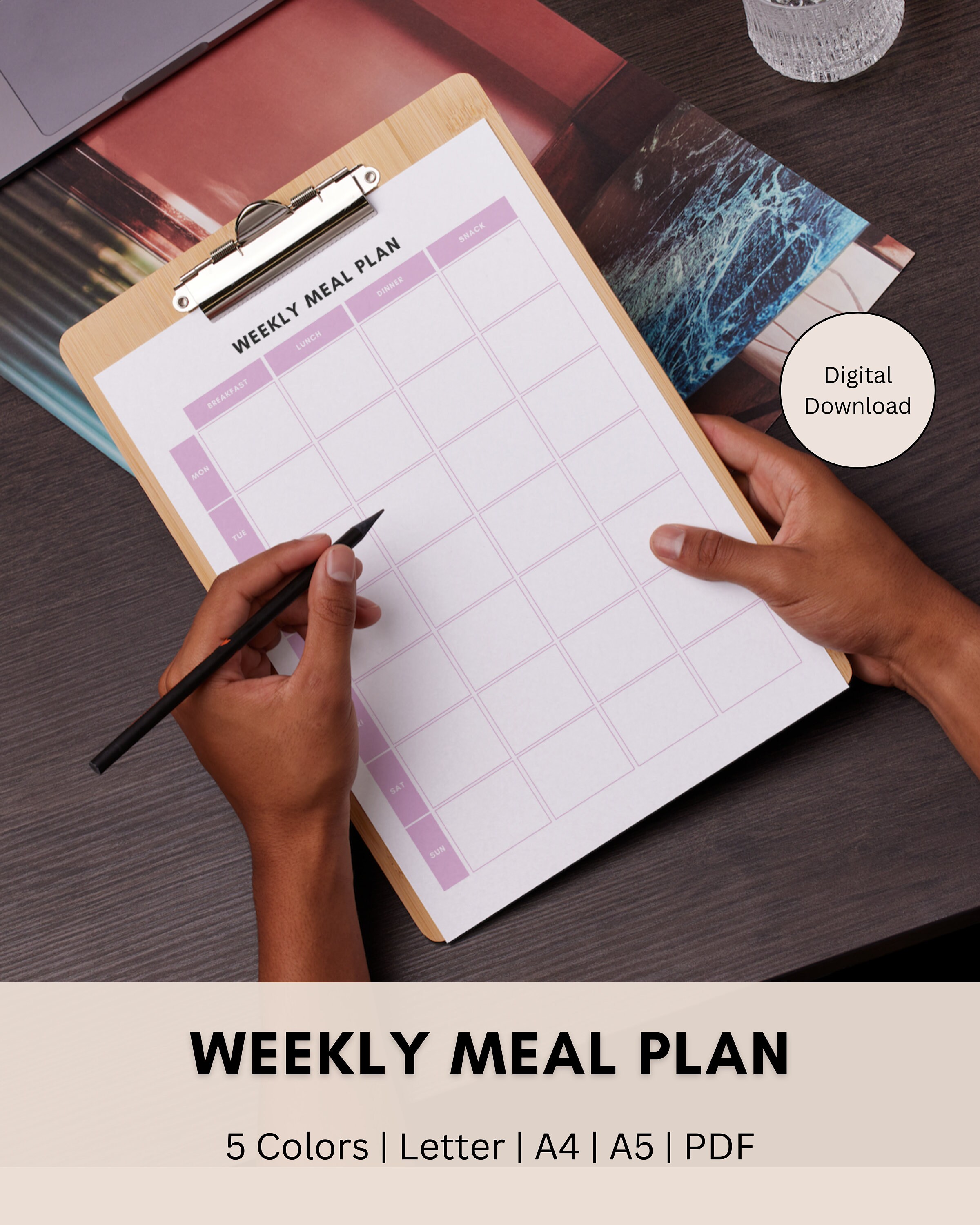 Weekly Meal Plan Template, 7 Day Menu Plan, Food Planner, Meal Planner ...