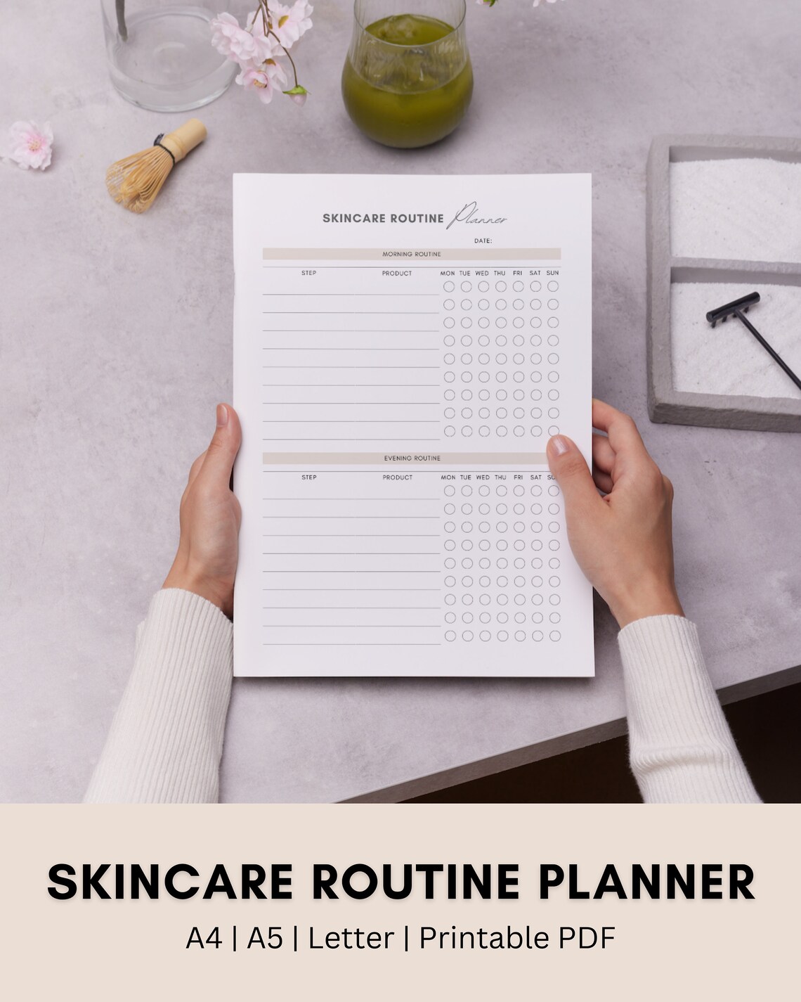 Skincare Routine Planner Printable, Skincare Tracker, Beauty Planner ...