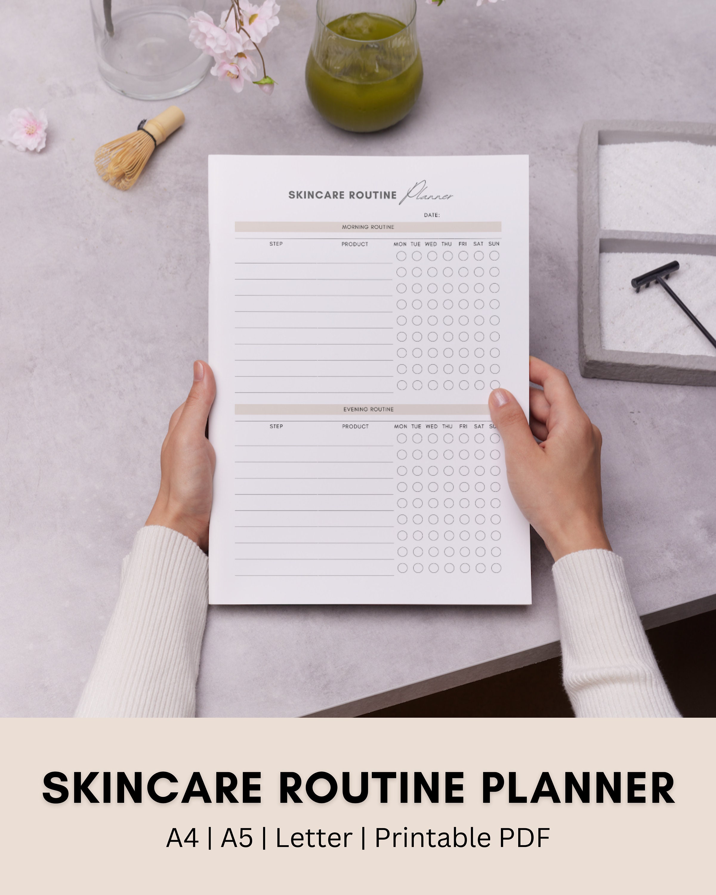Skincare Routine Planner Printable, Skincare Tracker, Beauty Planner ...