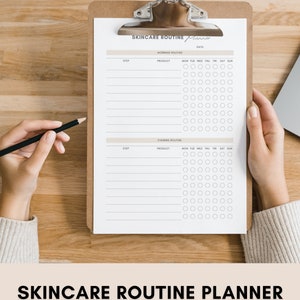 Skincare Routine Planner Printable, Skincare Tracker, Beauty Planner ...