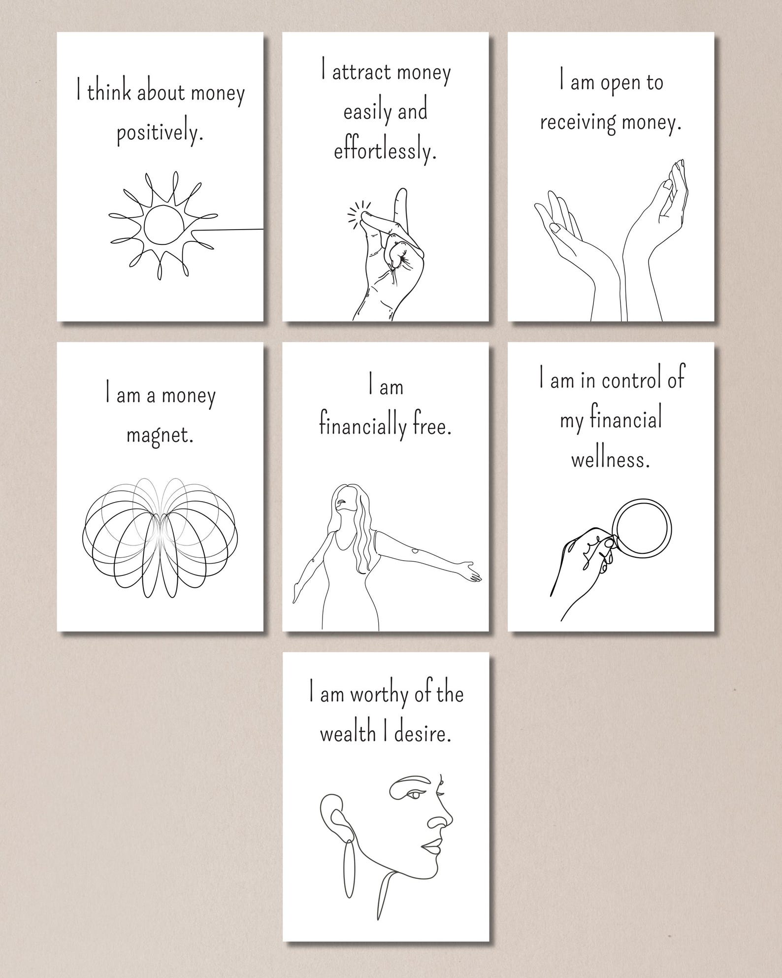 Money Affirmation Cards Printable, Abundance and Wealth Affirmation ...