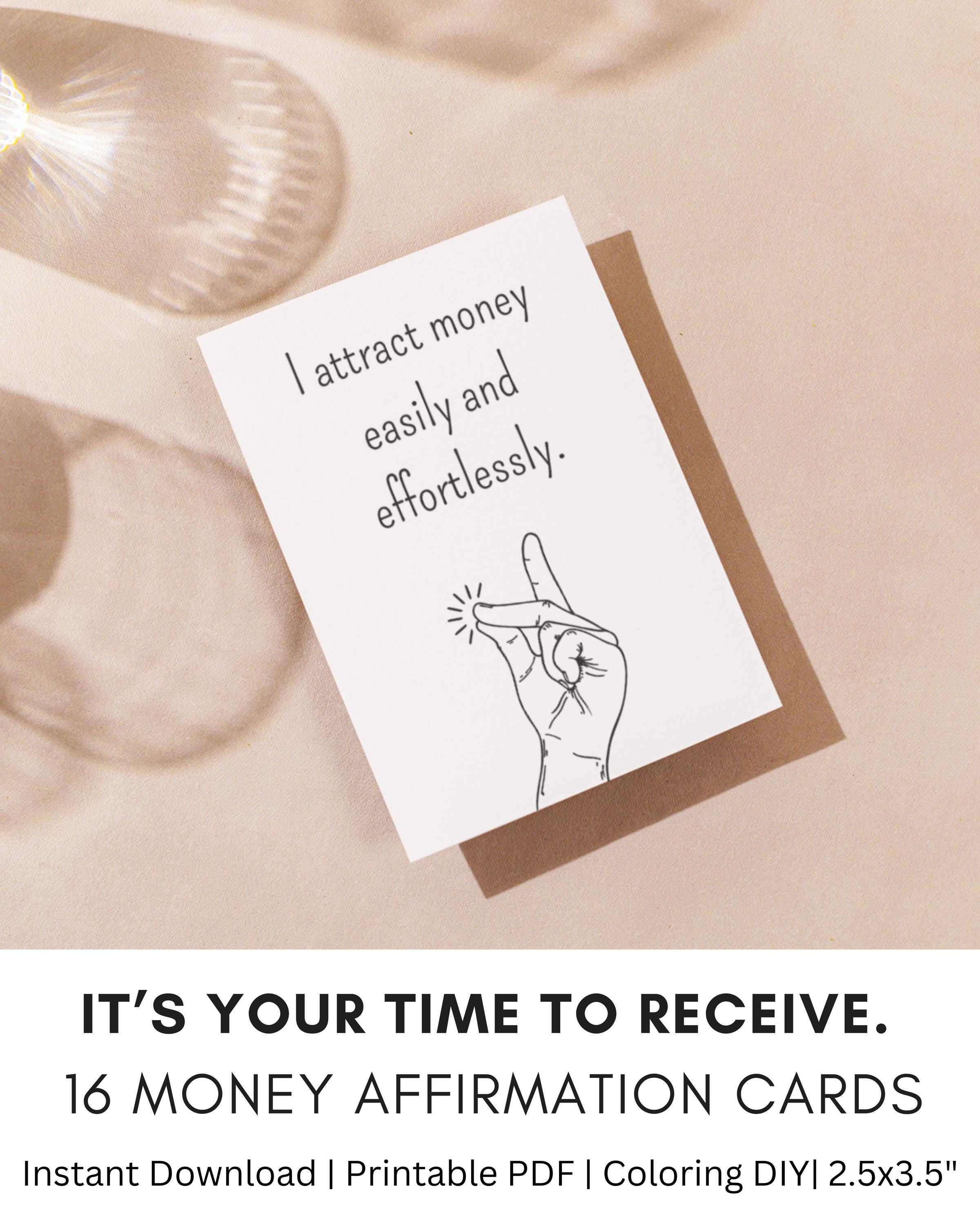 Money Affirmation Cards Printable, Abundance and Wealth Affirmation ...