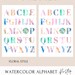 Alphabet Poster Watercolor Floral Style, ABC Poster, Educational Poster ...