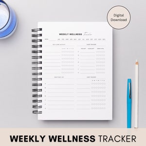 Weekly Wellness Tracker, Weekly Habit Tracker, Sleep Tracker, Self Care ...
