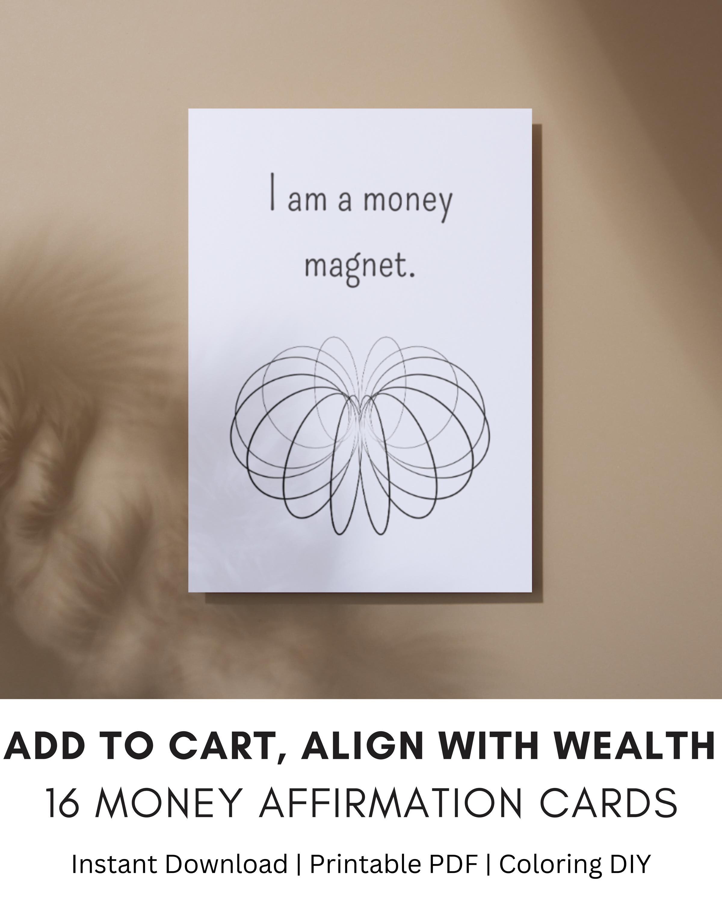 Money Affirmation Cards Printable, Abundance and Wealth Affirmation ...