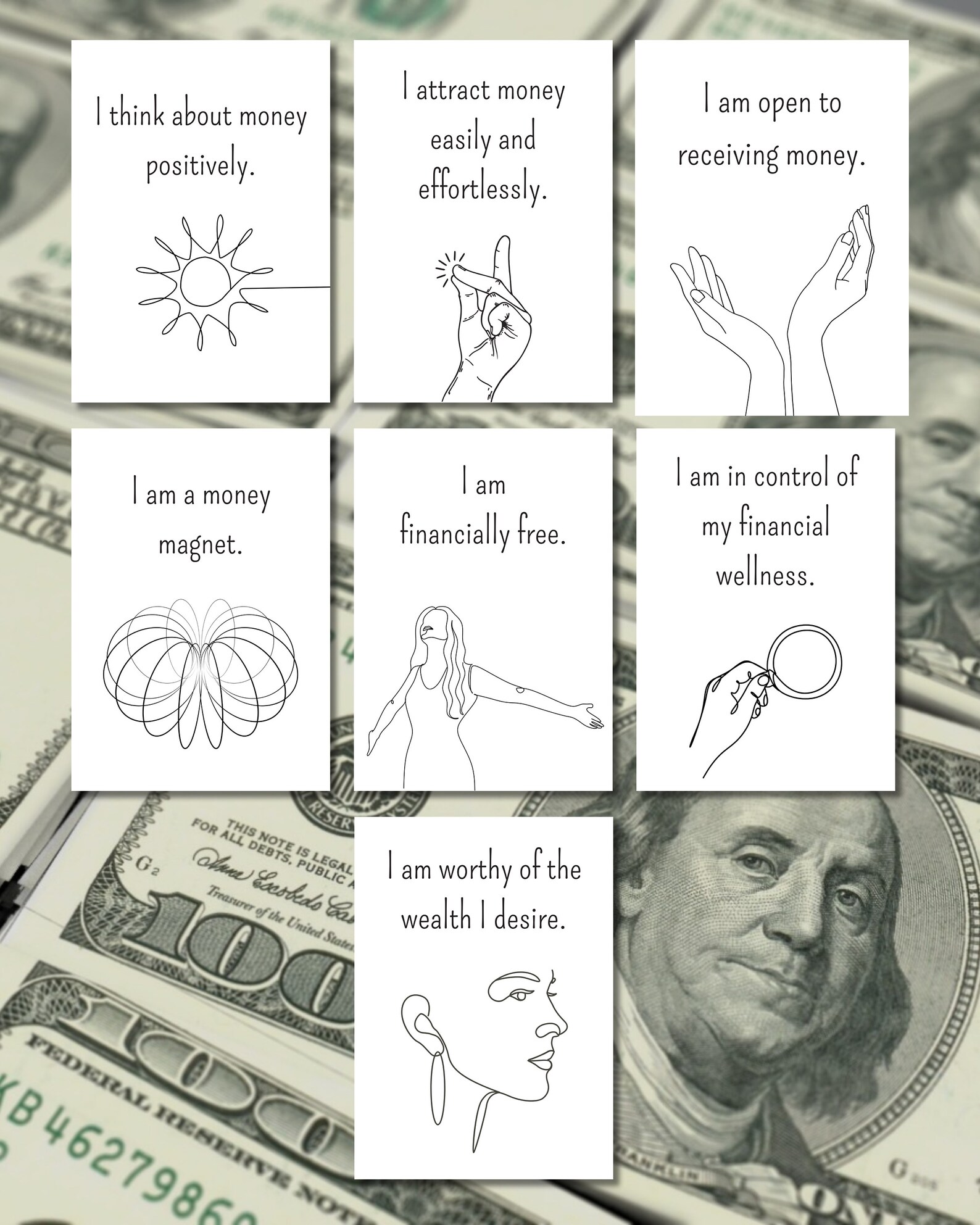 Money Affirmation Cards, Abundance and Wealth Affirmation Cards ...
