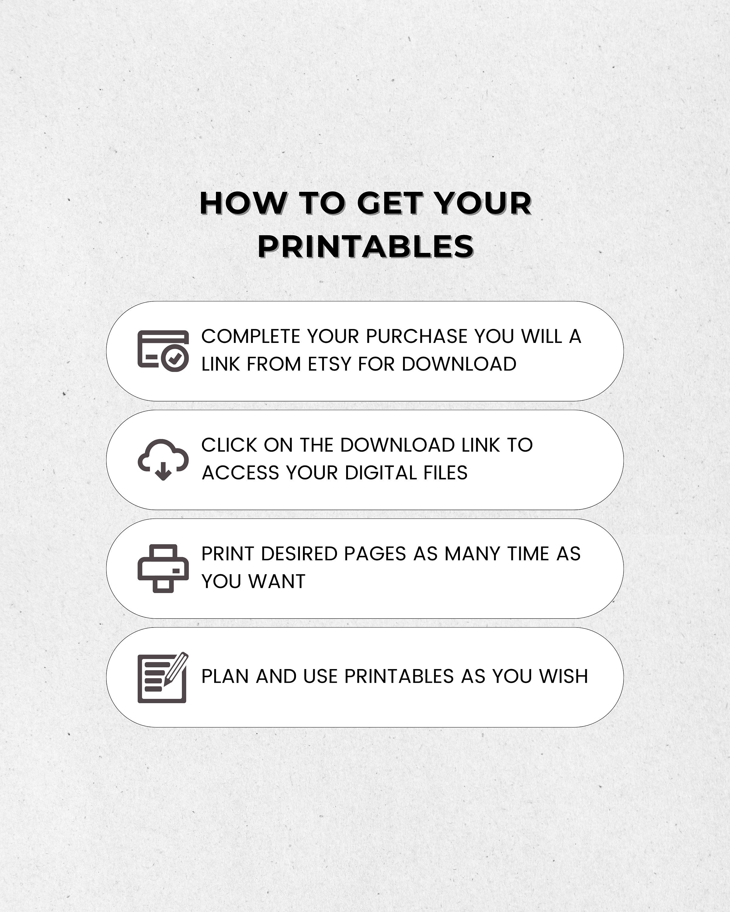 Printable Shopping List Template, Grocery List Template, to Buy List ...