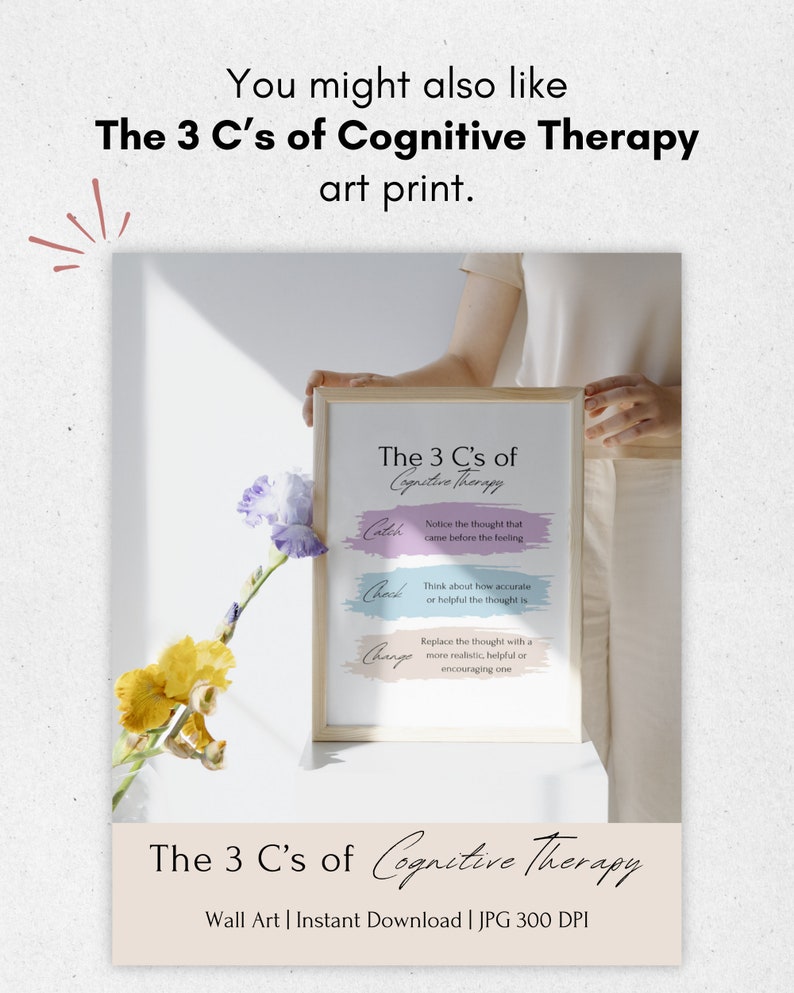 Talking Helps Therapy Poster, Therapist Office Decor, CBT Wall Art ...