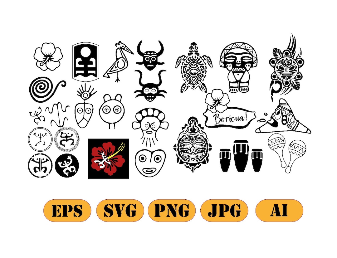 Puerto Rico Svg, Taino Svg, Puerto Rico Svg Bundle, Garita Svg, Cricut, Sublimation Design ...