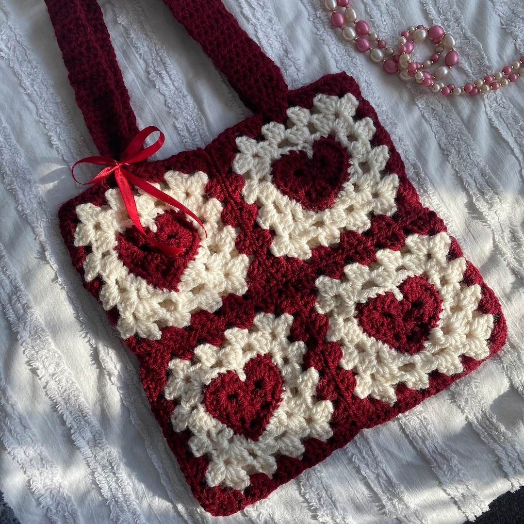 Heart Crochet Bag - Etsy