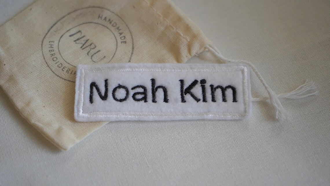 Personalized English Name Tag Patches - Etsy