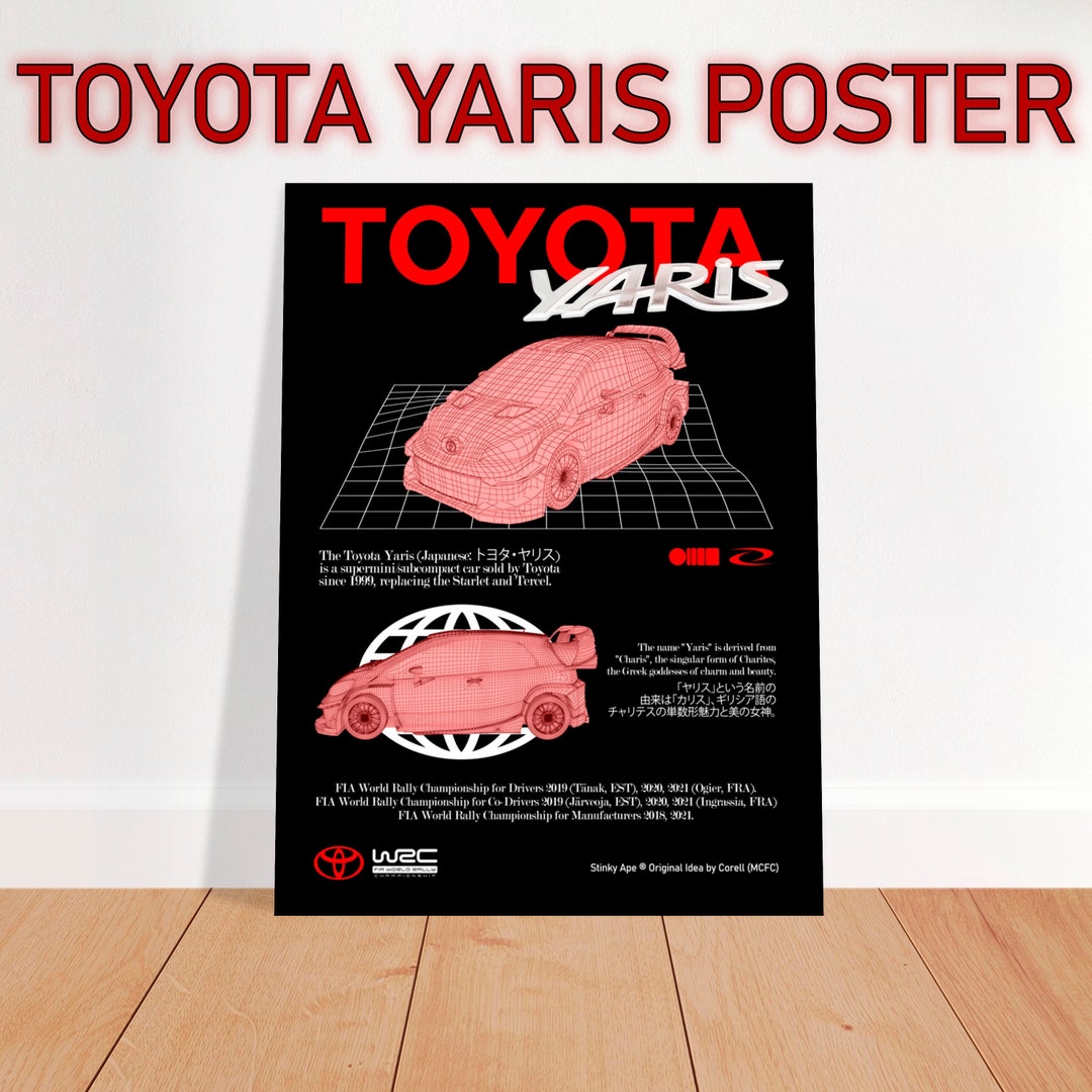 Toyota GR Yaris WRC Poster, Matte Y2K Style, for Gift, Japan Cars ...