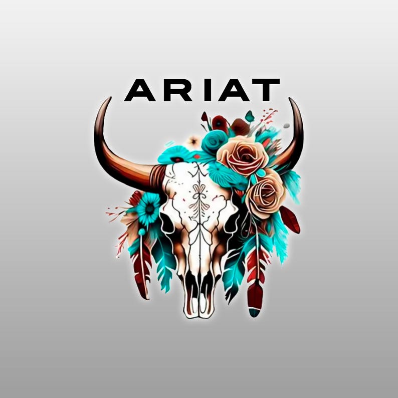 ARIAT SKULL BULL in Png and Jpg Format - Etsy