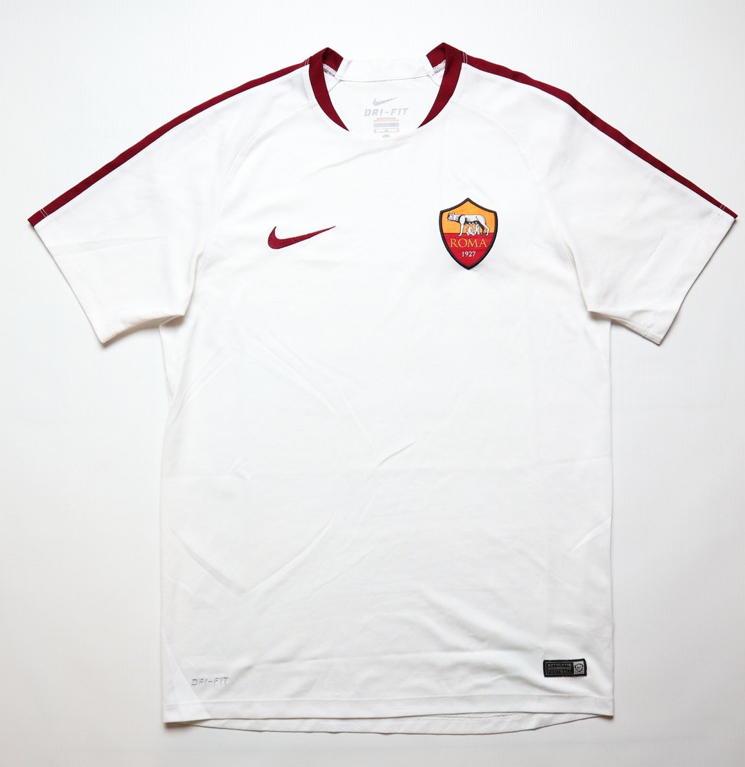 AS Roma 2015/2016 Training Football Shirt Soccer Nike White ASR Top ...