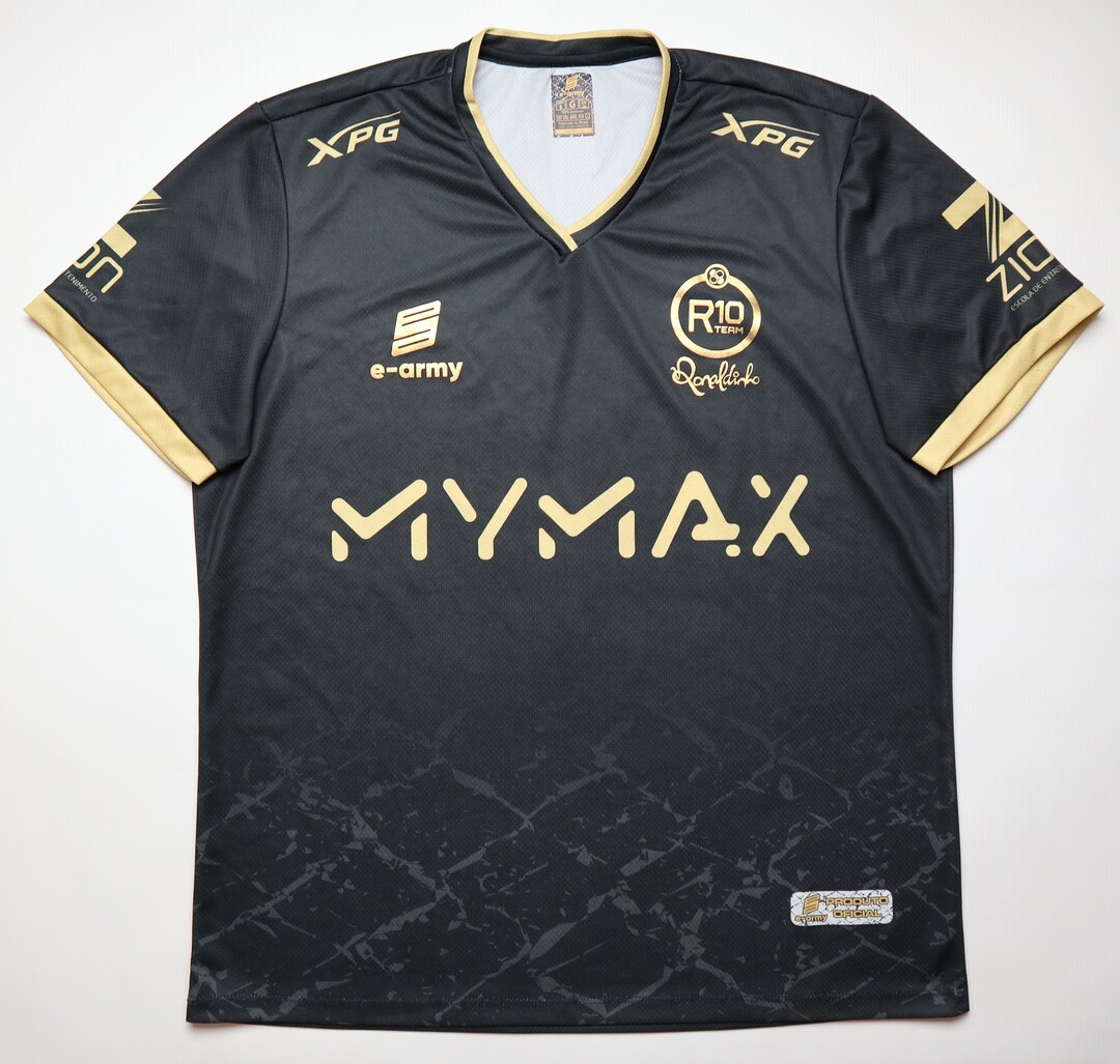 Ronaldinho R10 Team Vintage Football Shirt Soccer Jersey E-army Black ...