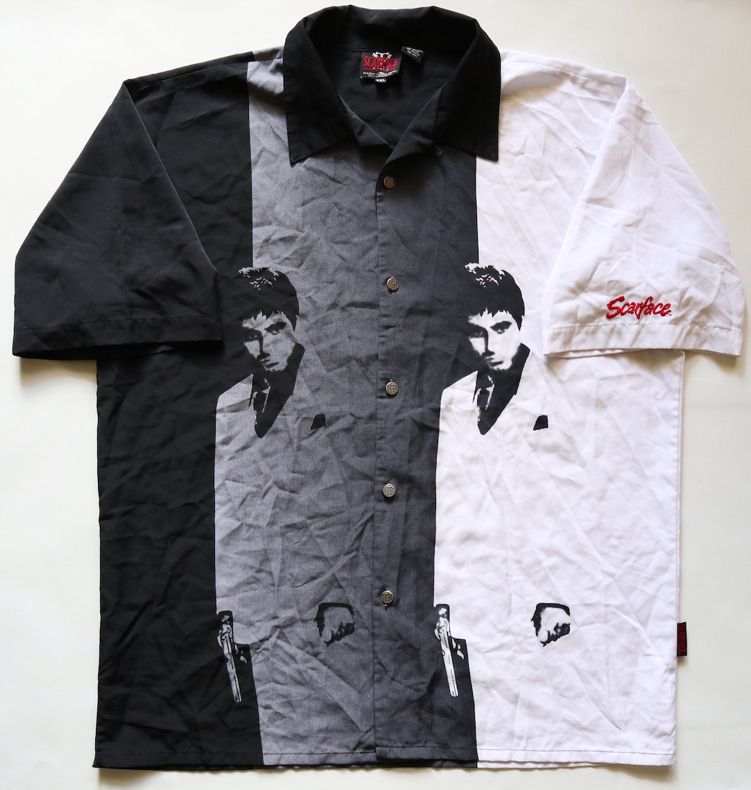 Scarface Tony Montana Al Pacino Vintage Button up Double Sided - Etsy