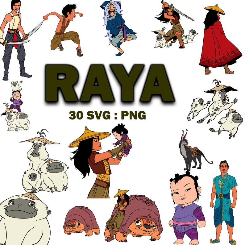 Digital Raya PNG/SVG Clipart, Raya and the Last Dragon Clipart, Raya ...