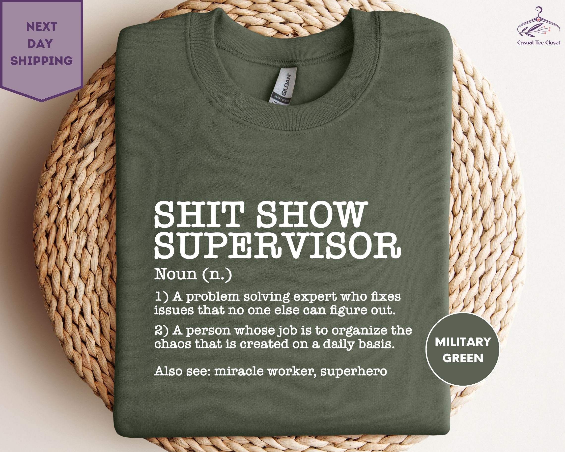 Shit Show Supervisor Sweatshirt, Funny Office Humor Sweatshirt, Unique ...