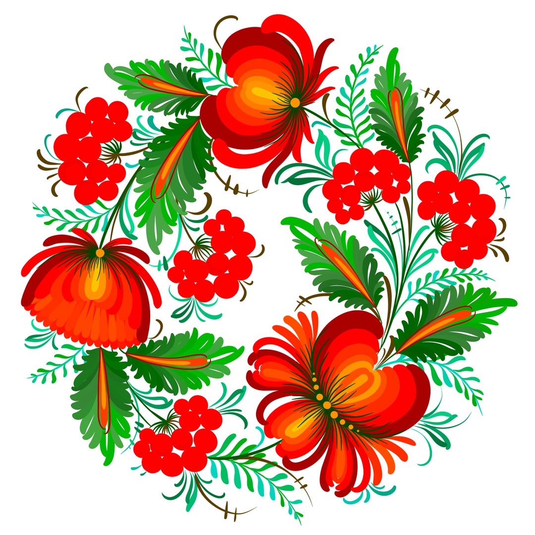 Ukrainian Digital Art, Ukraine Petrykov Art, Flower Instant Download ...