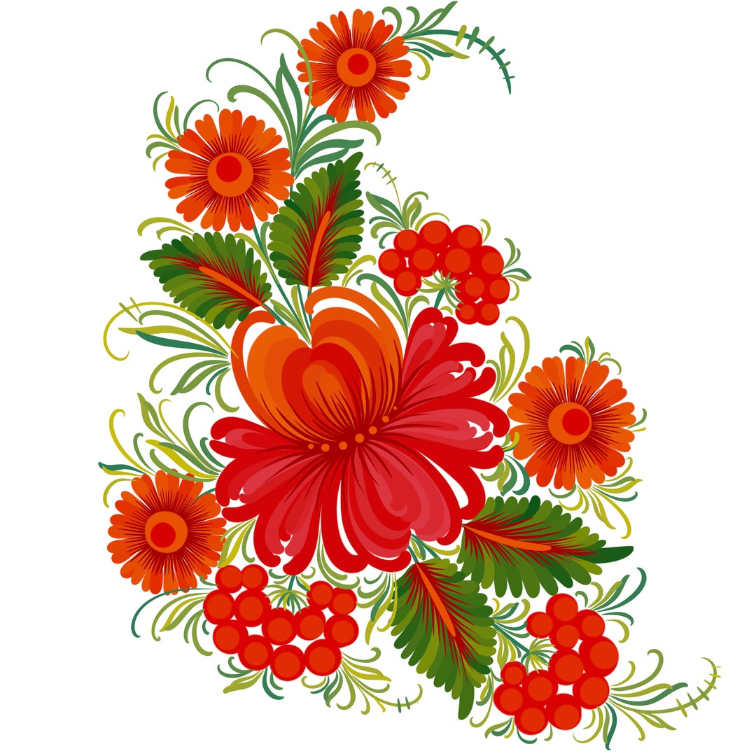 Ukrainian Digital Art, Ukraine Petrykov Art, Flower Instant Download ...