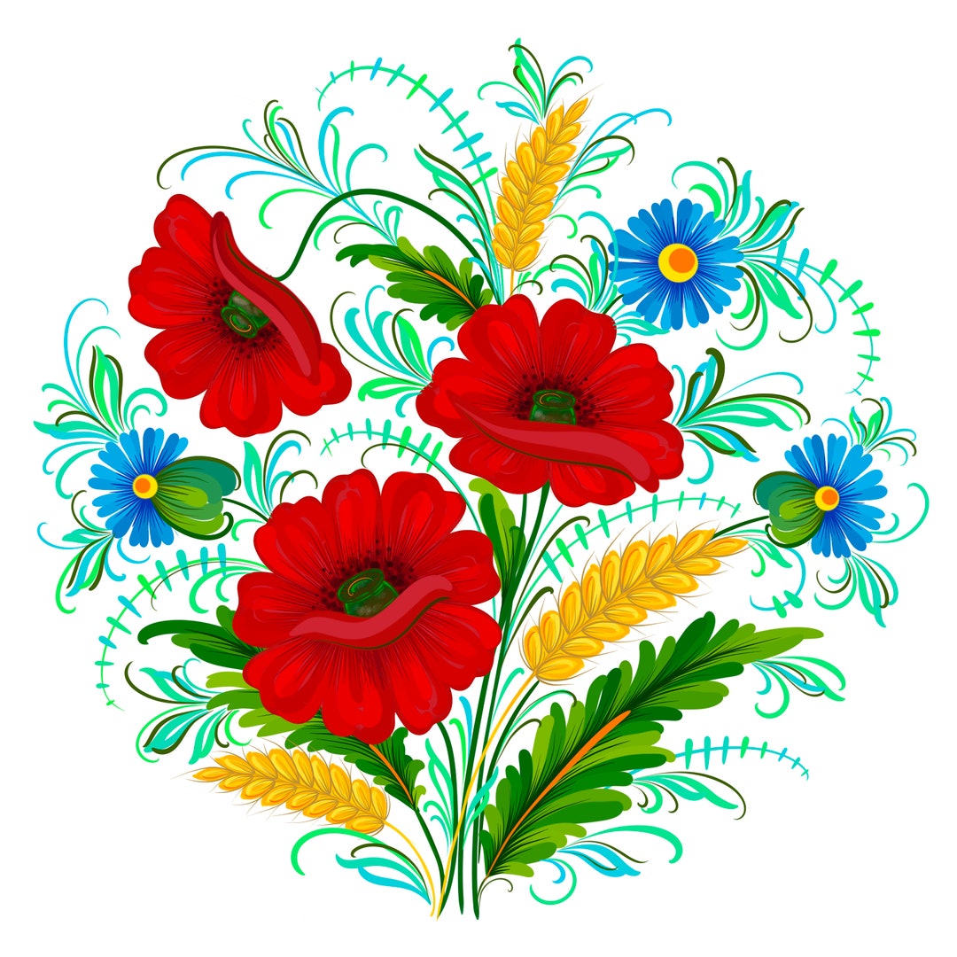 Ukrainian Digital Art, Ukraine Petrykov Art, Poppies, Flower Instant ...