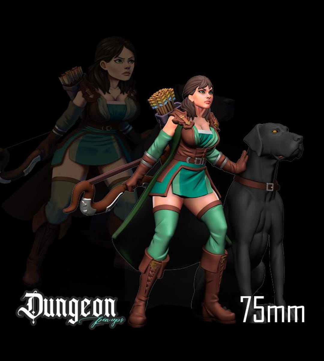 Explorer by Dungeon Pin-ups. Miniature in 75mm Scale. Perfect for ...