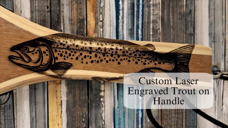 Trout Fishing Net - Custom Laser Engraved - Personalized Fishing Gift ...