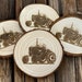 Tractor Wood Coaster Set - Gifts for Valentines, Birthday, Wedding ...