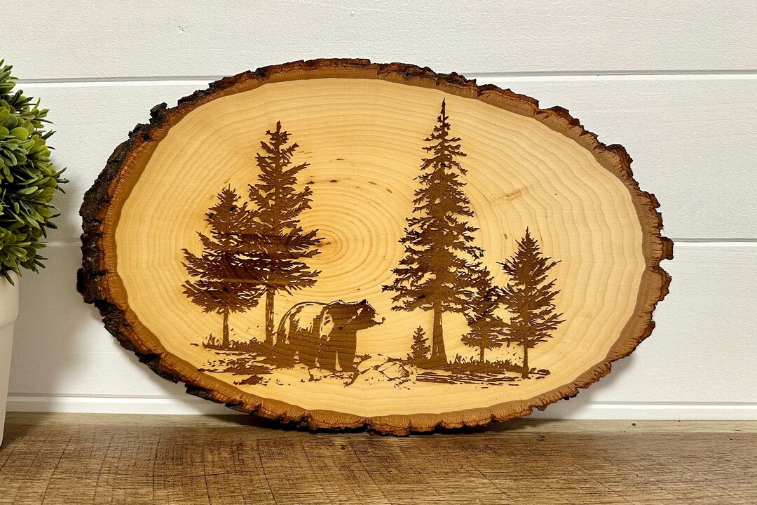Black Bear Wall Decor Cabin Decor Living Room Wall Decor Rustic Wall ...