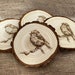 Bird Coaster Set Woodland Animal Great for Christmas - Etsy