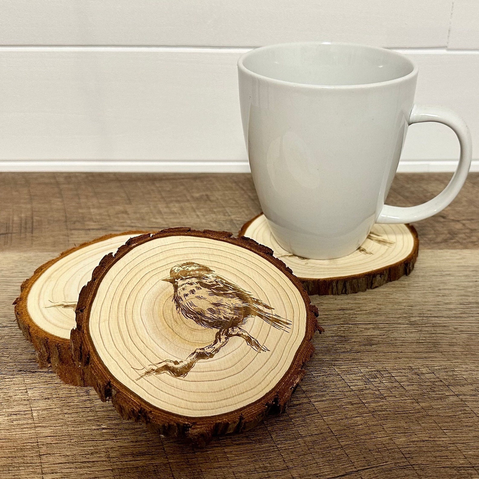Bird Coaster Set Woodland Animal Great for Christmas - Etsy