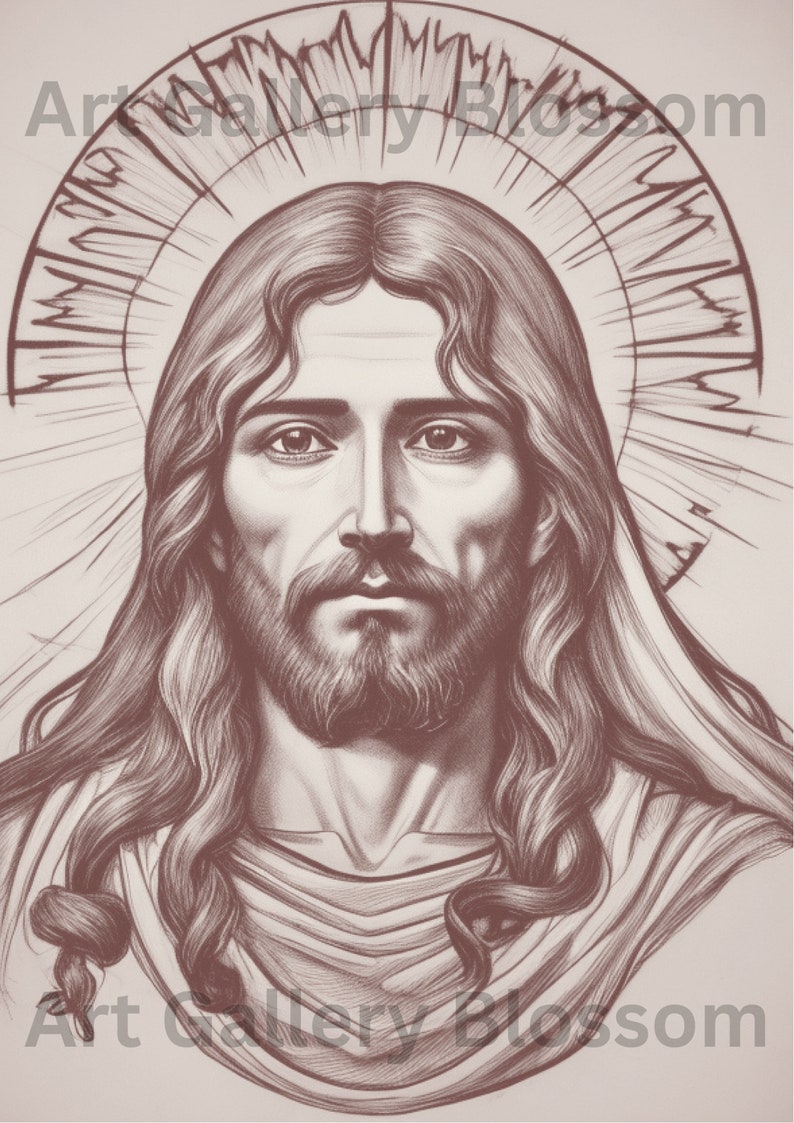 CHRIST Jesus Christ Coloring Page Instant Download Printable Coloring ...