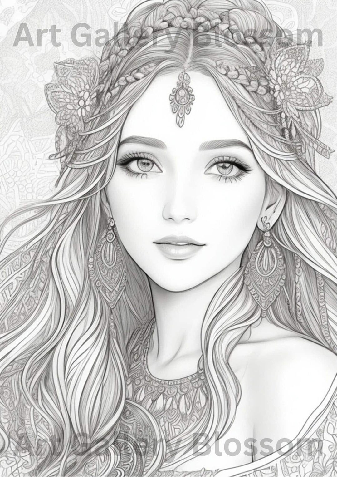 Women Coloring Page Printable Women Adult Coloring Page - Etsy