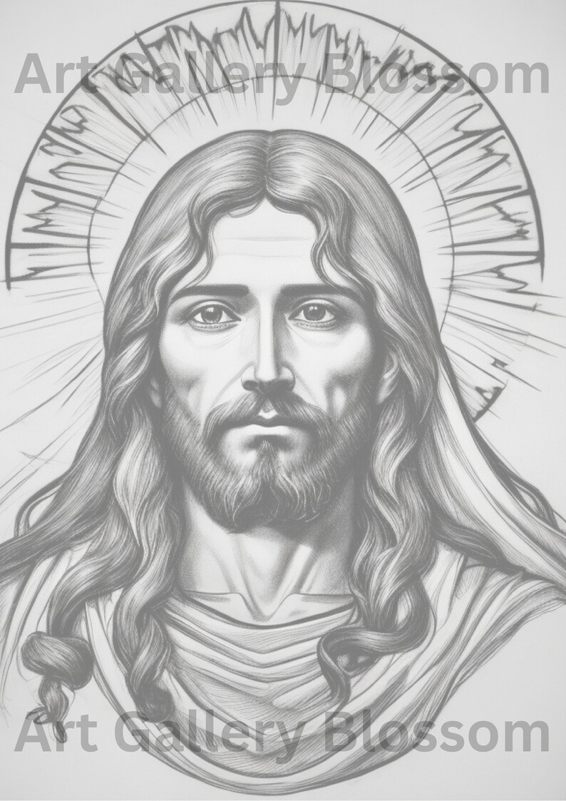Jesus Christ Coloring Page Instant Download Printable Coloring - Etsy