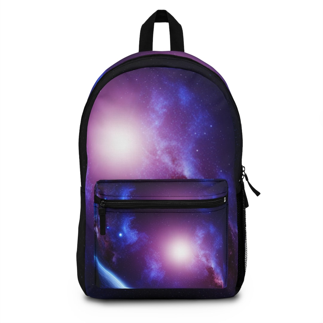 Space Print Backpack, Outer Space Light Laptop Backpack, Aesthetic ...