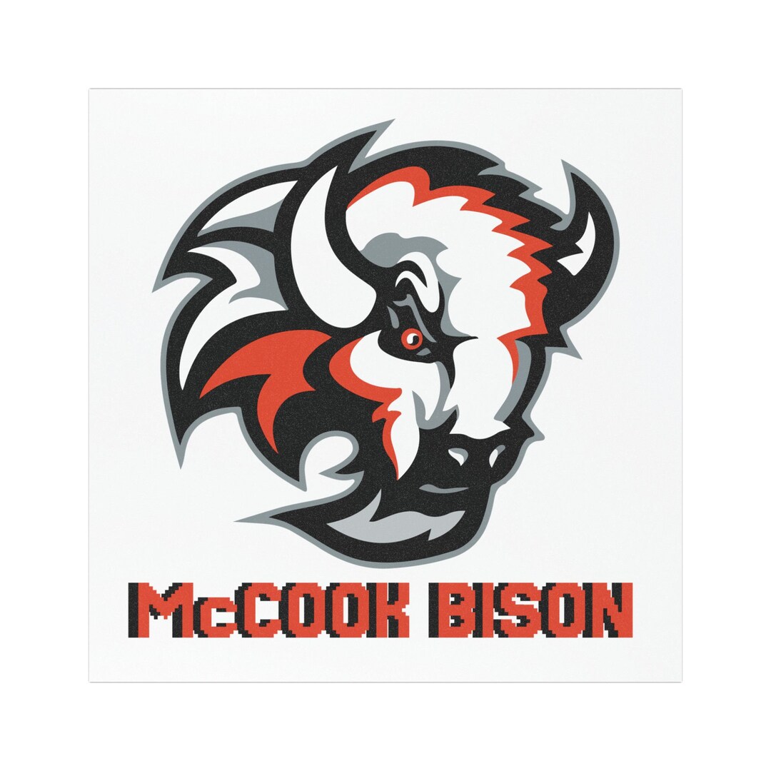 Mccook Bison High School NE Car Magnet Bison Fans Support Your Team ...
